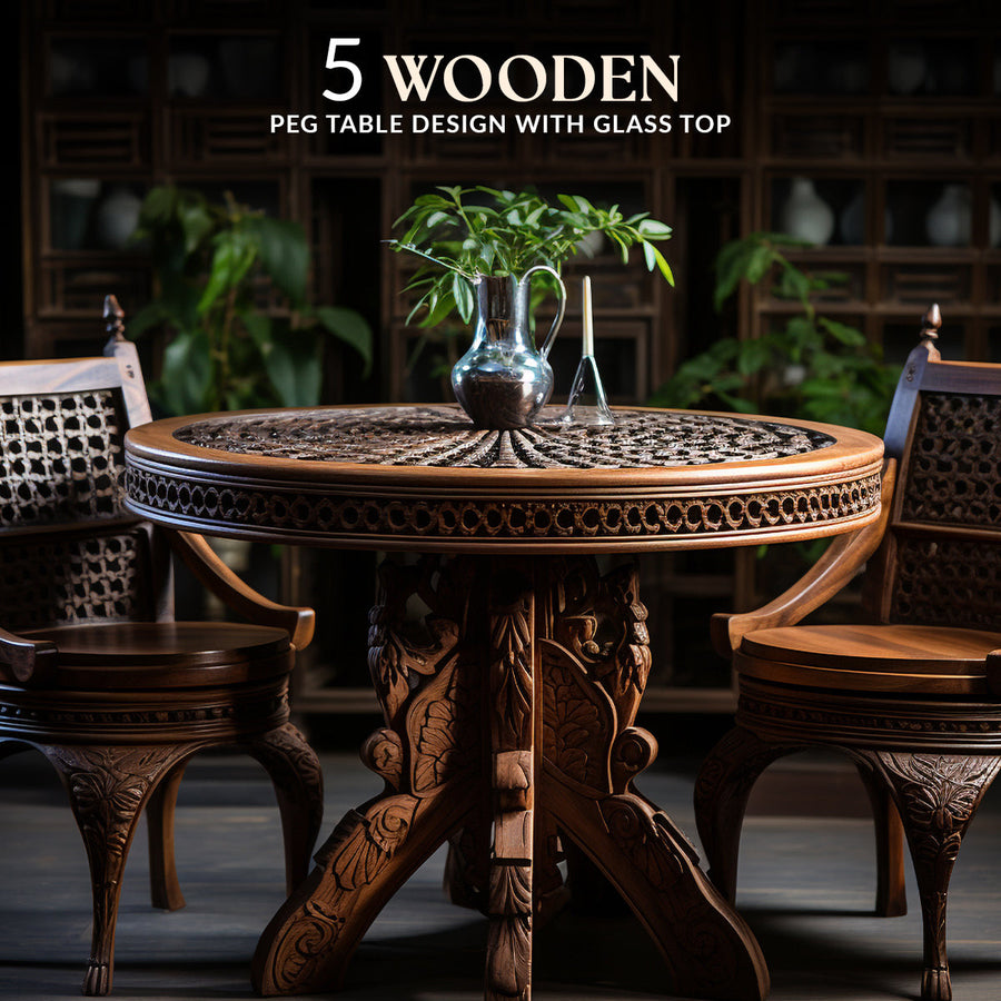 Wooden Peg Table Design | ThreadVibe Living