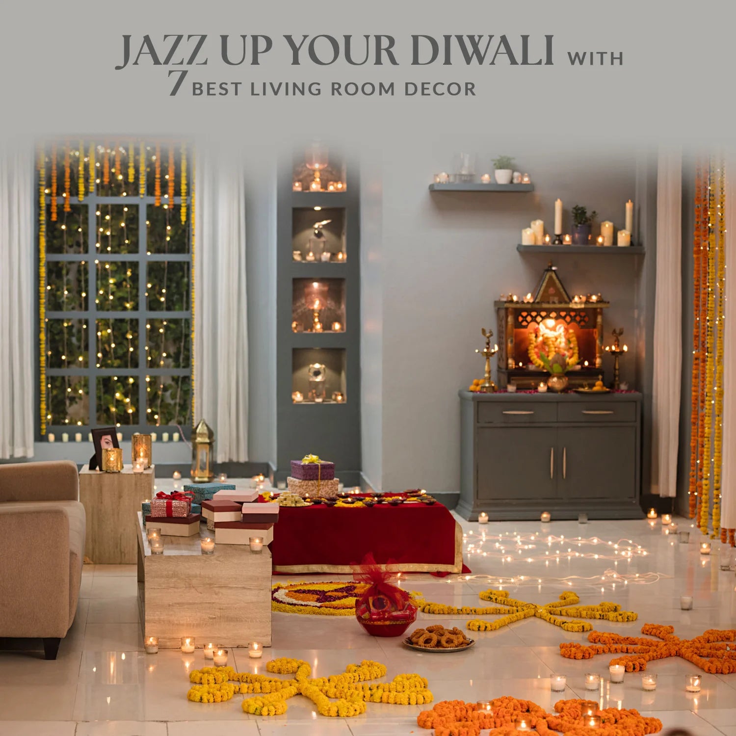 Diwali Decoration Ideas for Living Room | ThreadVibe Living
